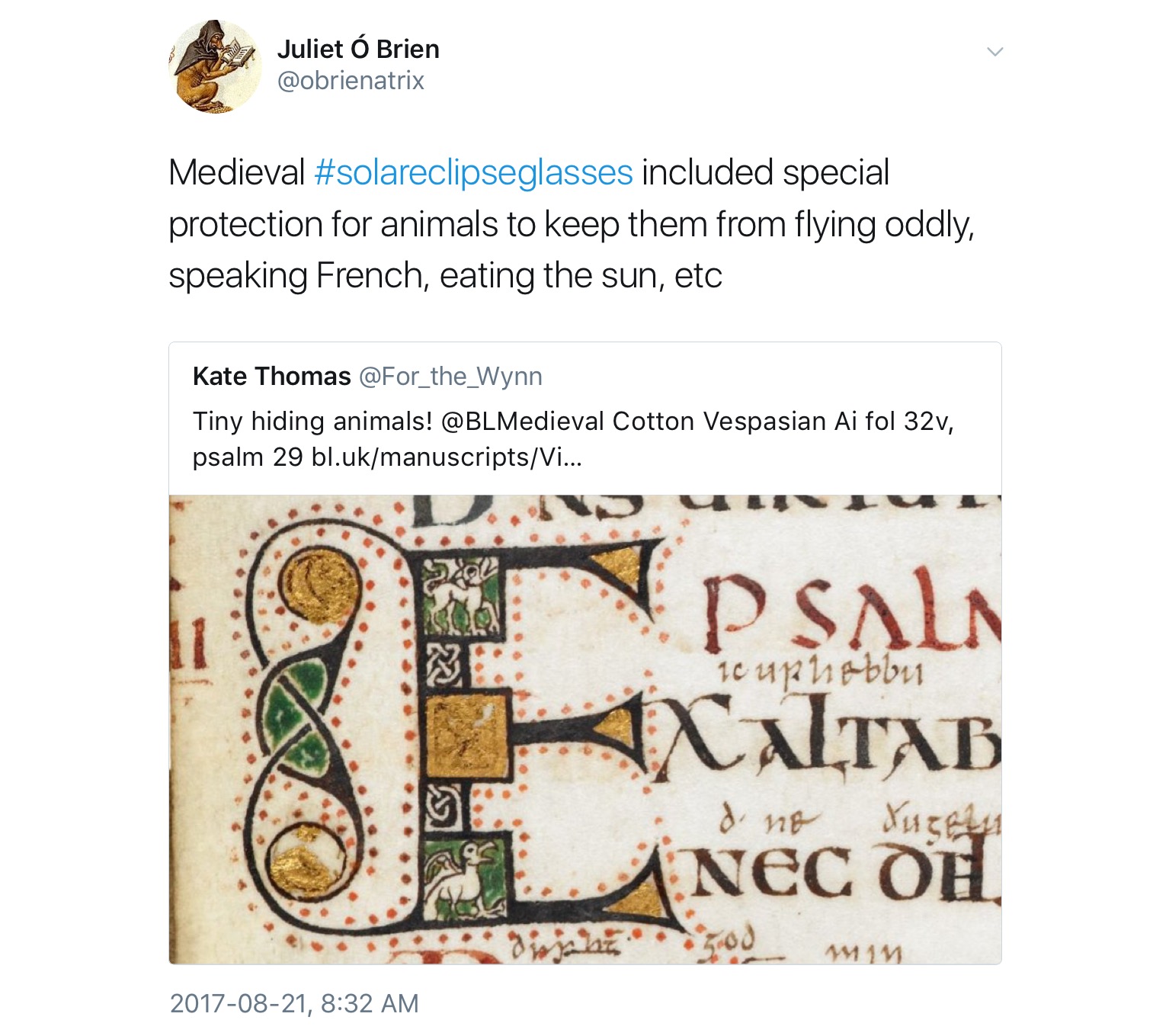 Happy medieval eclipse | Juliet O’Brien