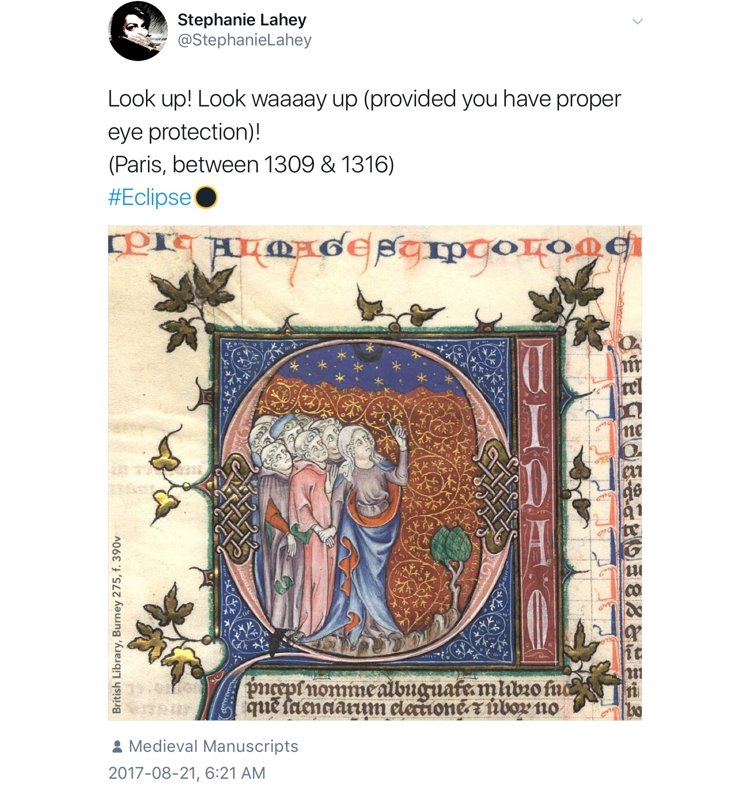 Happy medieval eclipse | Juliet O’Brien